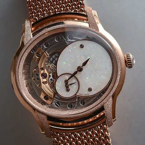 Audemars Piguet Millenary Frosted Gold Opal Dial. PandaTells.com